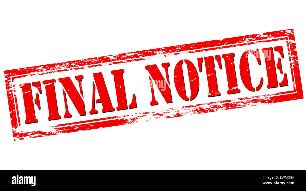 Final notice bill hi-res stock photography and images - Alamy