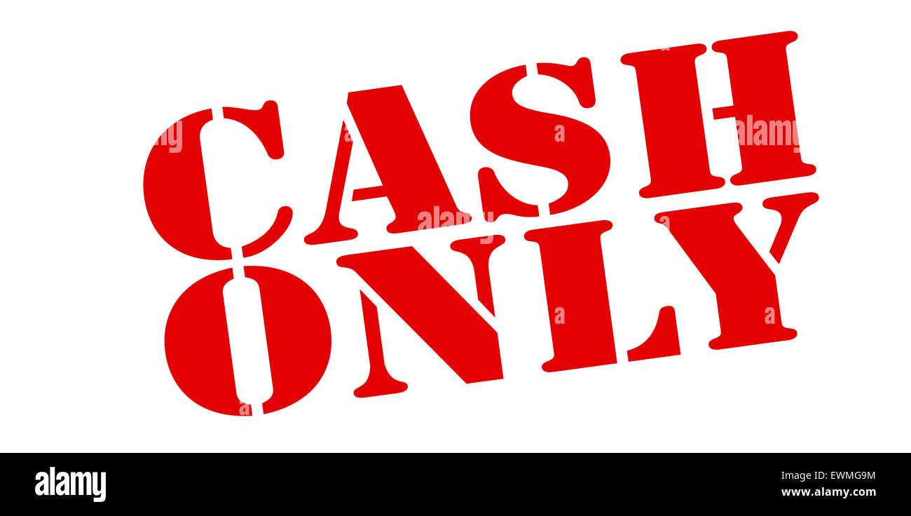 Stamp with text cash only inside, illustration Stock Photo - Alamy