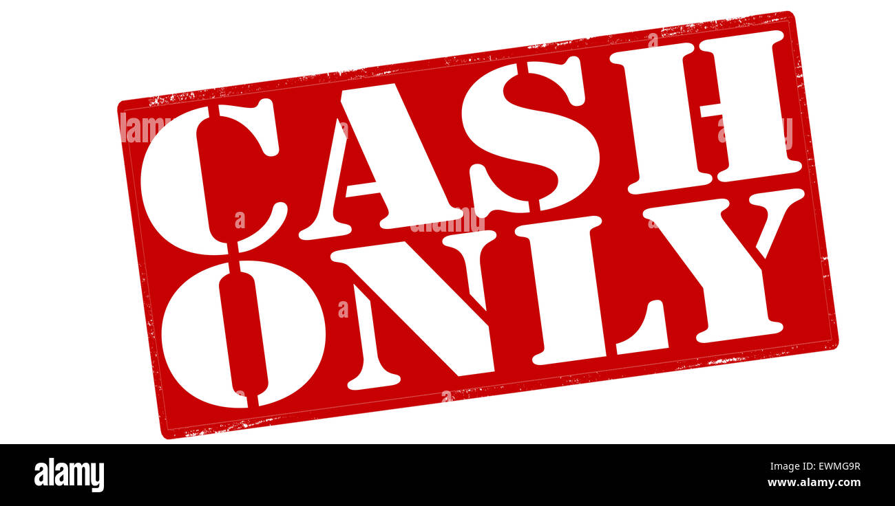 Cash only sign Cut Out Stock Images & Pictures - Alamy