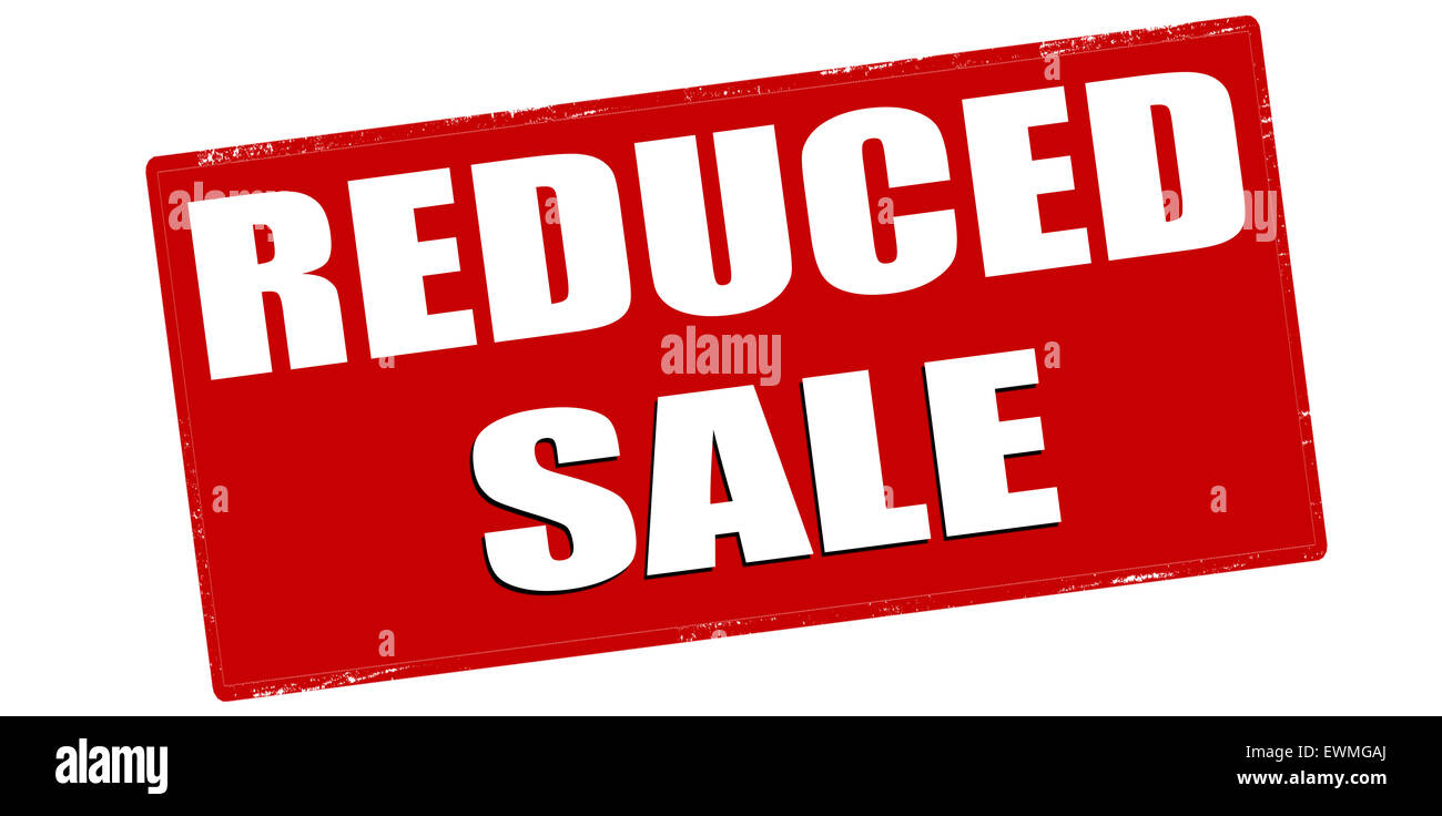 Stamp with text reduced sale inside, illustration Stock Photo - Alamy