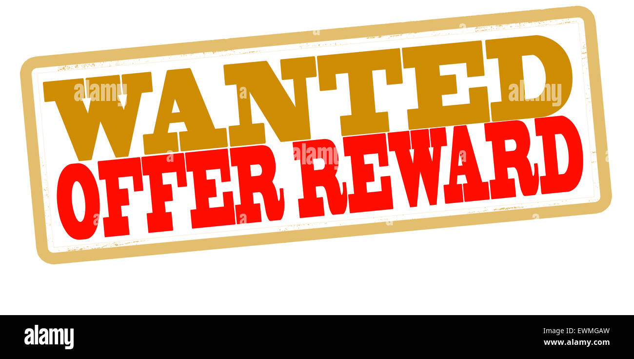 Stamp with text offer reward inside, illustration Stock Photo - Alamy