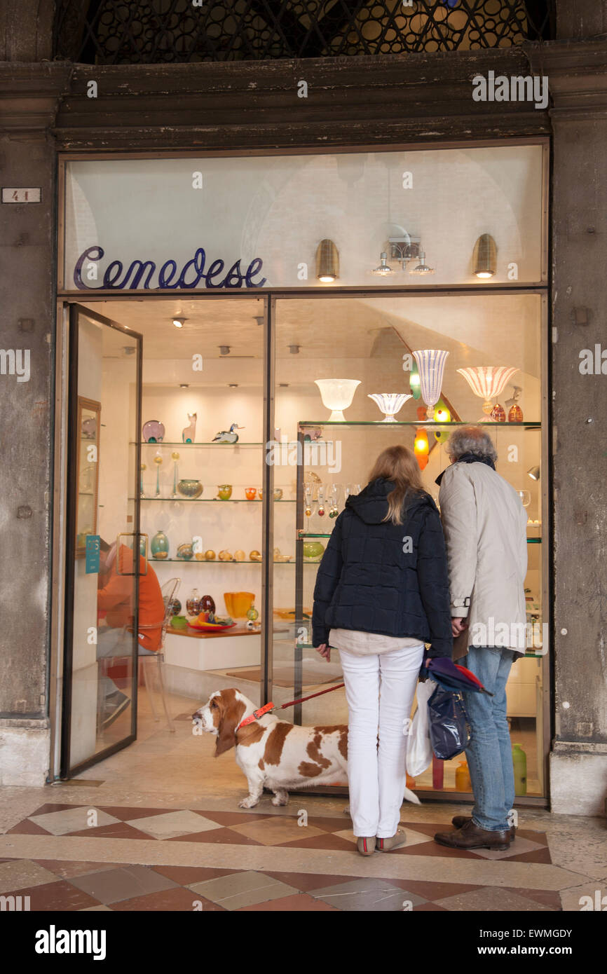 Cenedese Venetian Glass Shop, Venice; Italy Stock Photo - Alamy