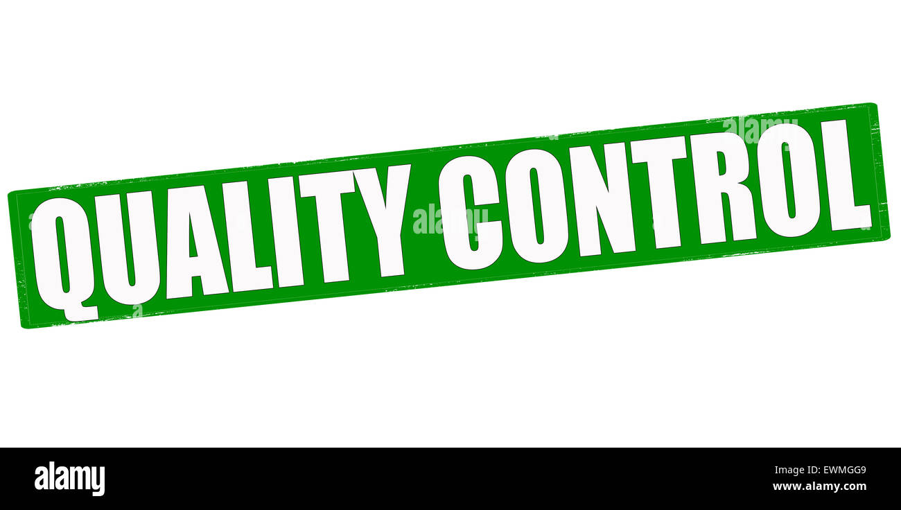 Stamp with text quality control inside, illustration Stock Photo - Alamy