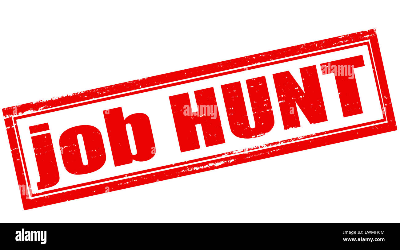 Stamp with text job hunt inside, illustration Stock Photo - Alamy