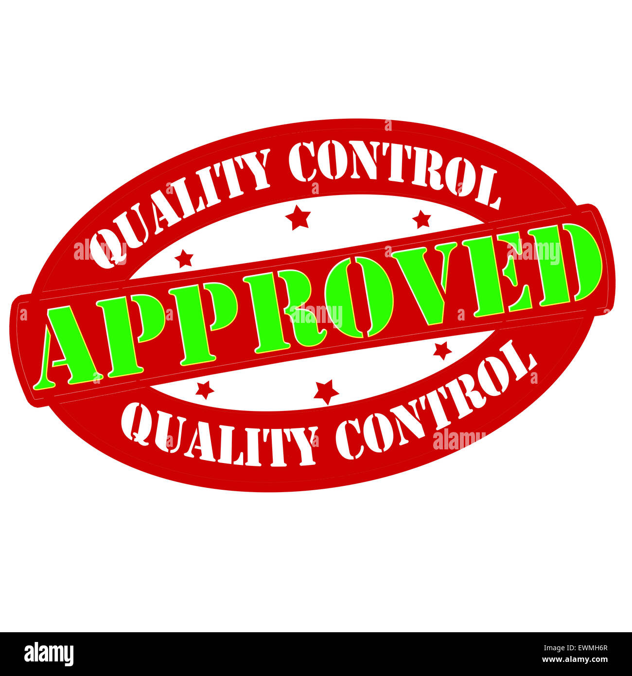 Stamp with text quality control approved inside, illustration Stock ...