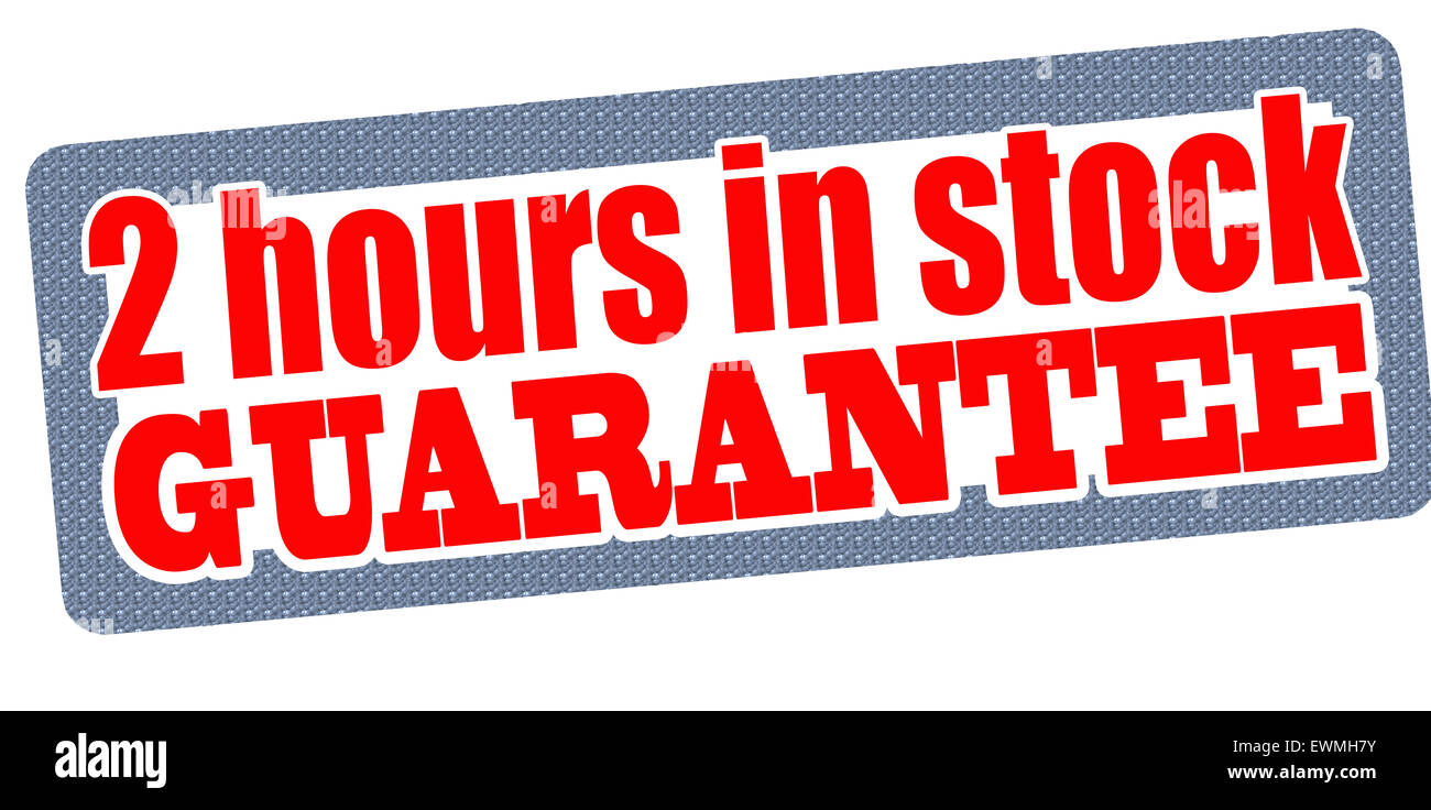 Stamp with text two hours in stock inside, illustration Stock Photo - Alamy