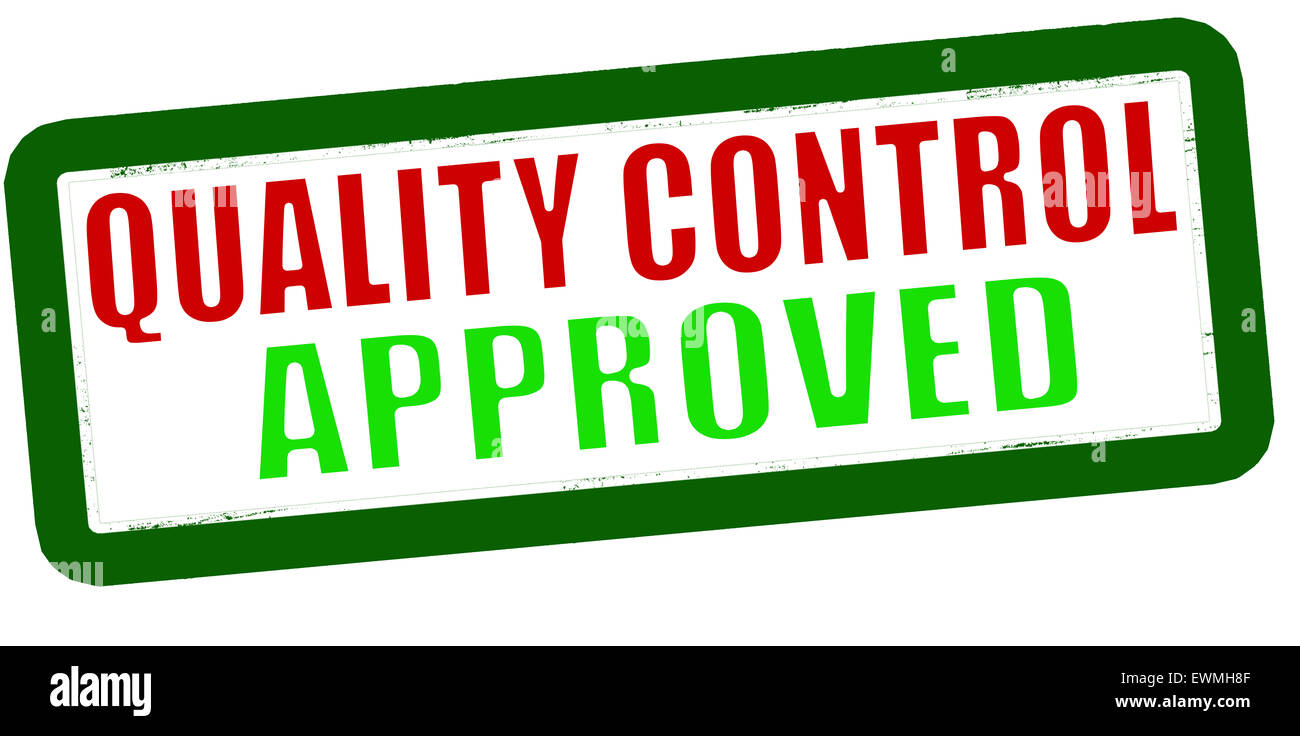 Stamp with text quality control approved inside, illustration Stock ...