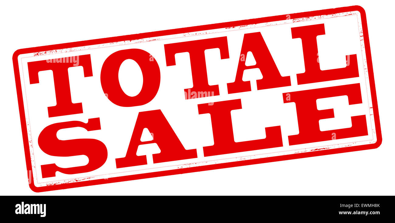 Stamp with text total sale inside, illustration Stock Photo - Alamy