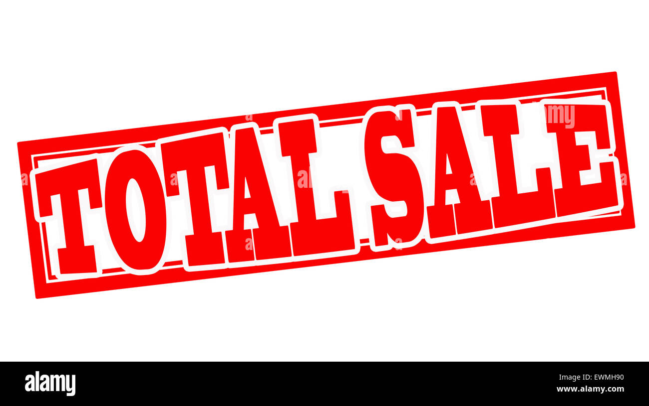 Stamp with text total sale inside, illustration Stock Photo - Alamy