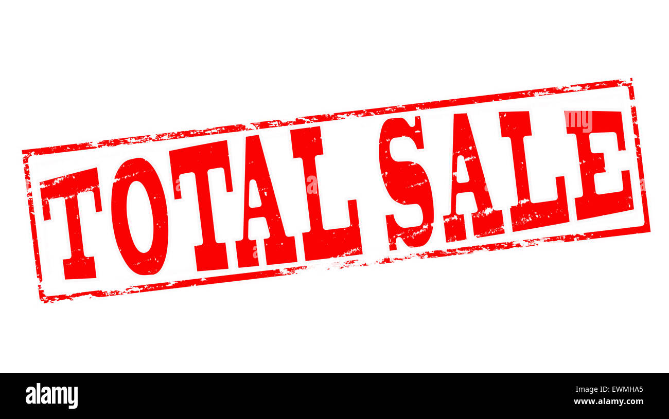 Stamp with text total sale inside, illustration Stock Photo - Alamy