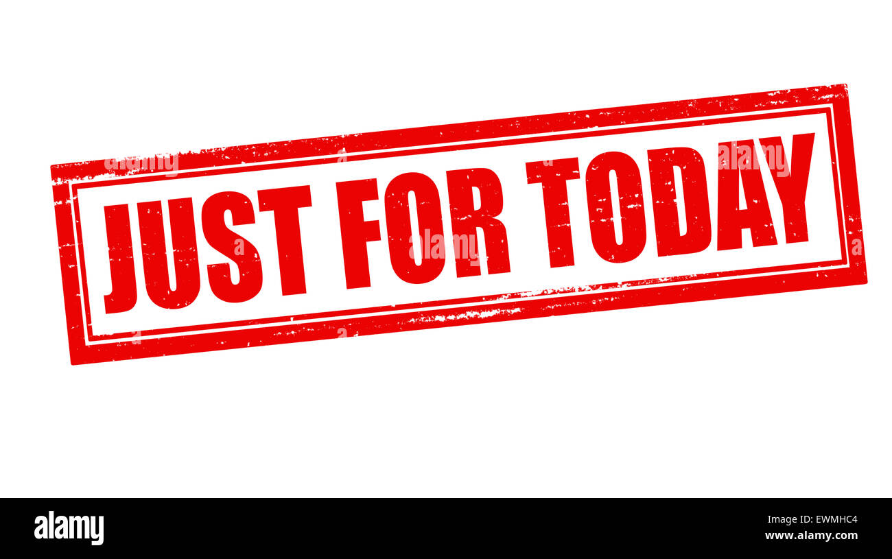 Stamp with text just for today inside, illustration Stock Photo - Alamy