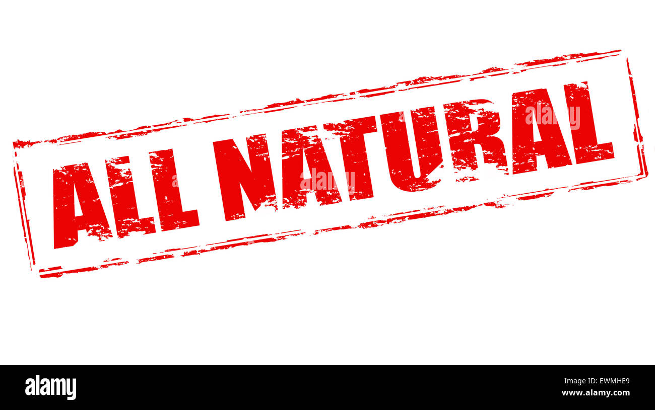 Stamp with text all natural inside, illustration Stock Photo - Alamy