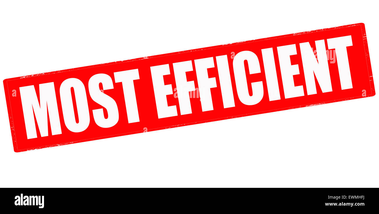 Stamp with text most efficient inside, illustration Stock Photo - Alamy