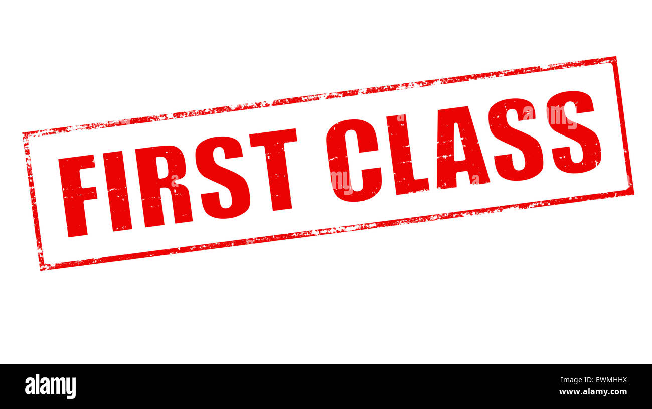 Stamp with text first class inside, illustration Stock Photo - Alamy
