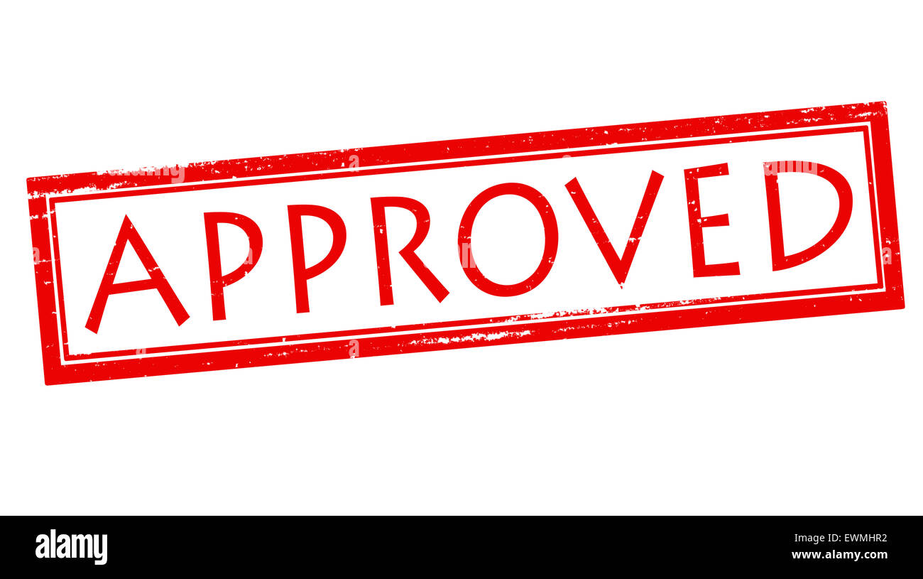 Stamp with word approved inside, illustration Stock Photo - Alamy