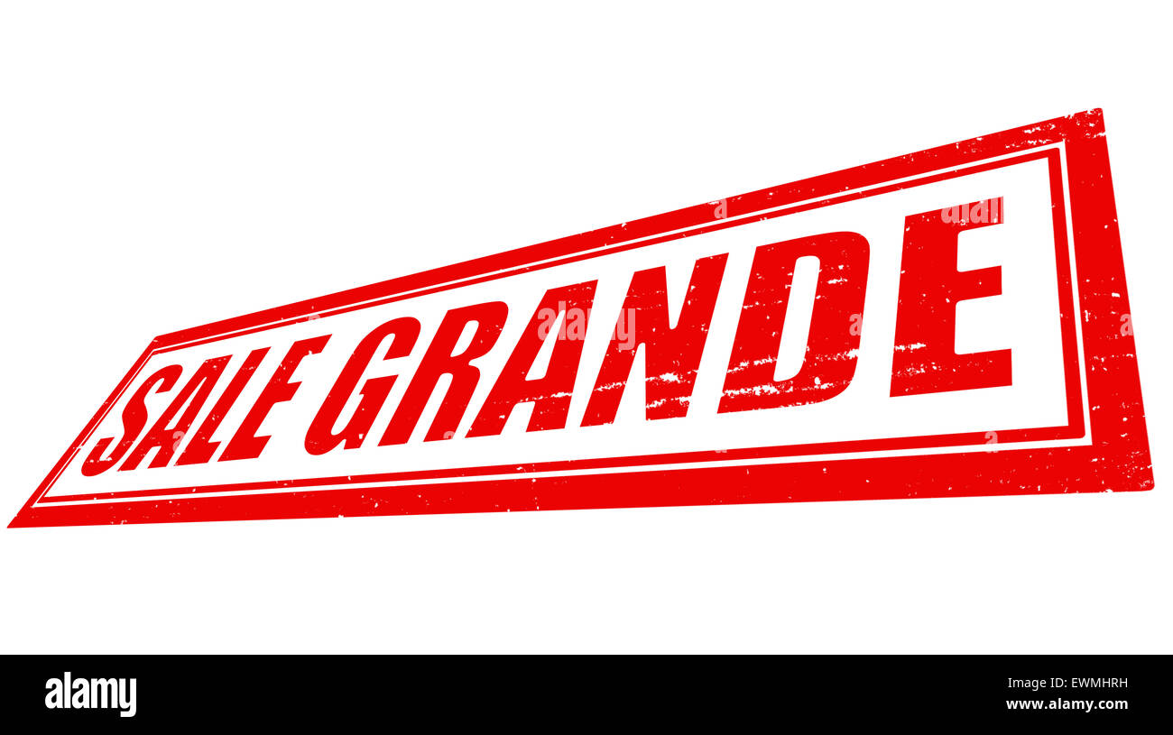 Stamp with text sale grande inside, illustration Stock Photo - Alamy