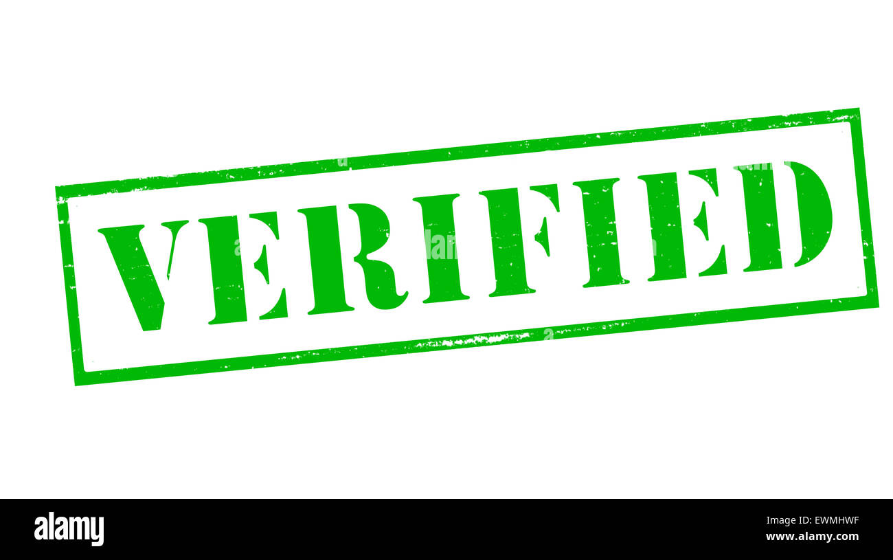 Stamp with word verified inside, illustration Stock Photo - Alamy