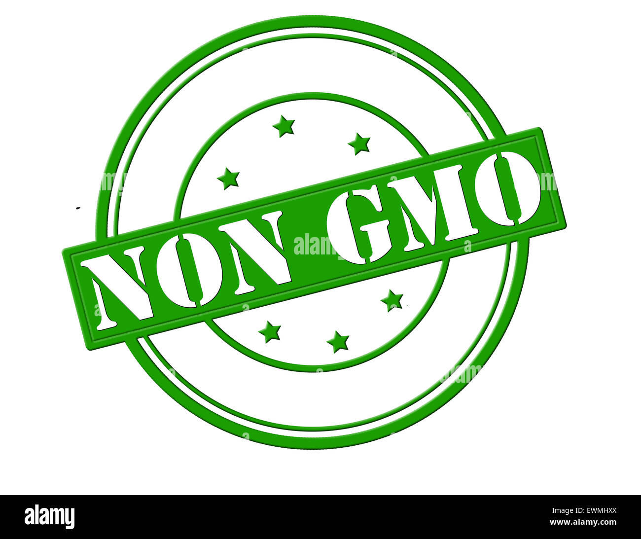 Stamp with text non GMO inside, illustration Stock Photo - Alamy