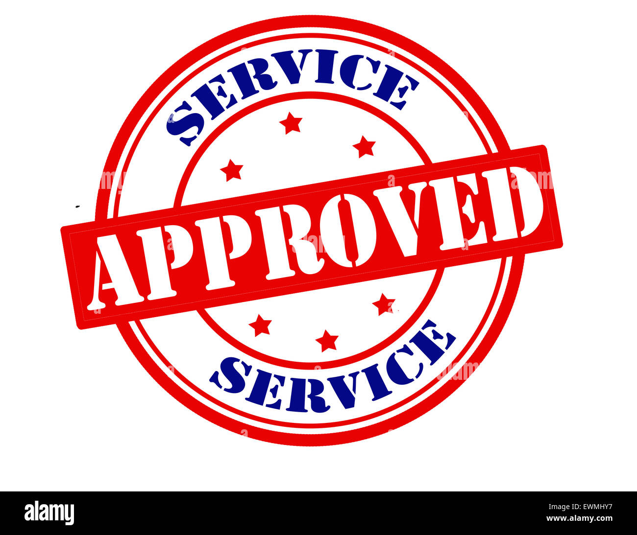 Stamp with text service approved inside, illustration Stock Photo - Alamy