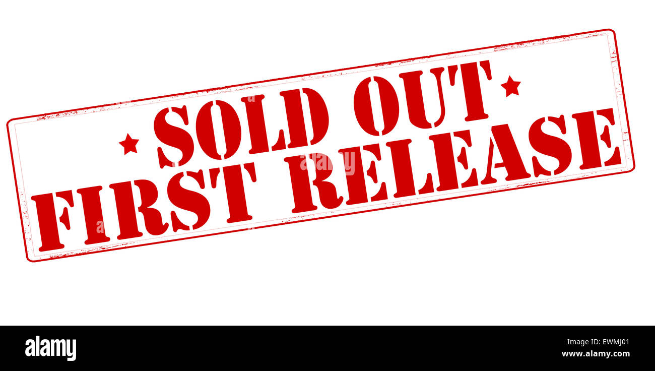 Stamp with text first release inside, illustration Stock Photo - Alamy