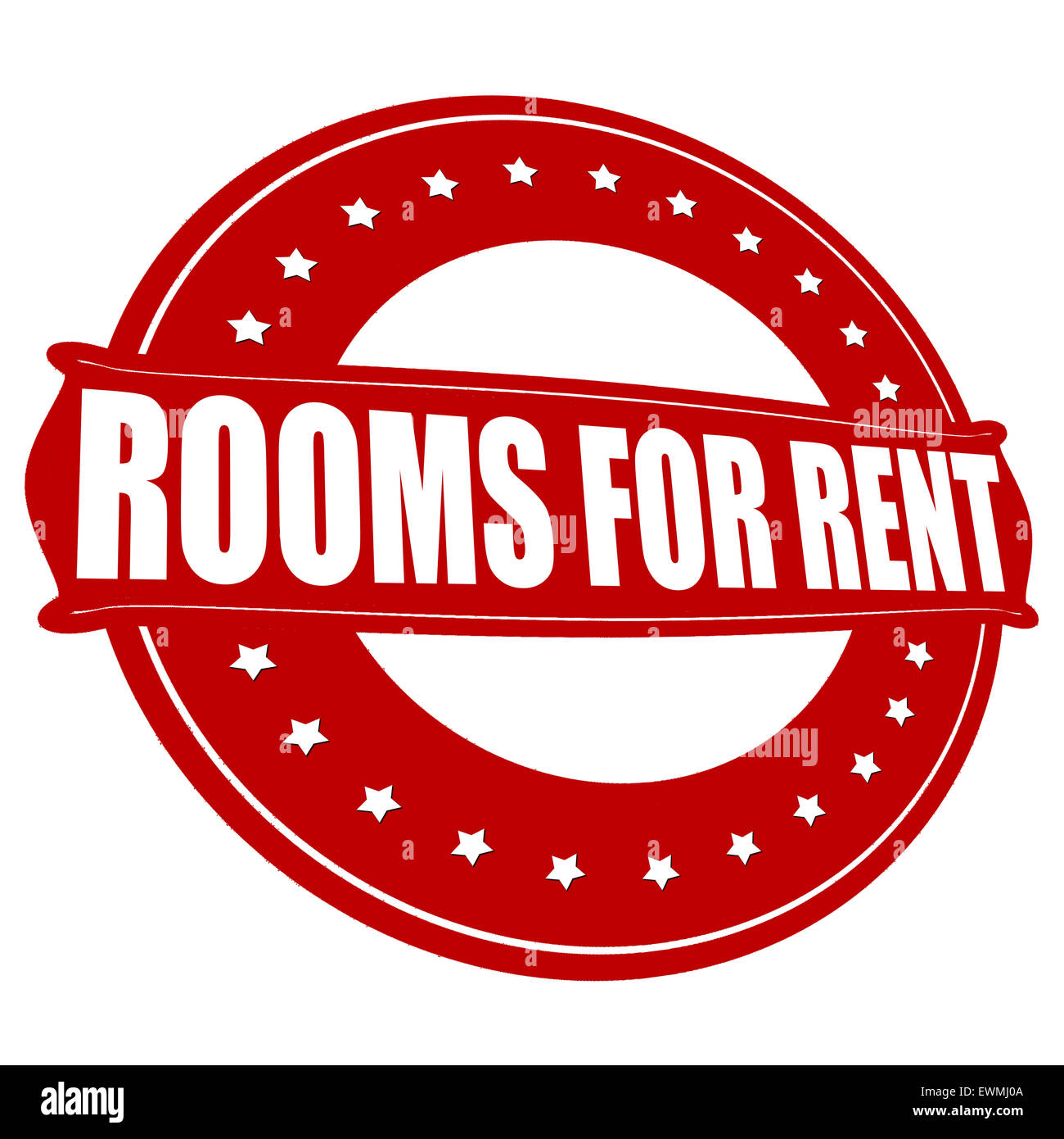 Stamp with text rooms for rent inside, illustration Stock Photo - Alamy