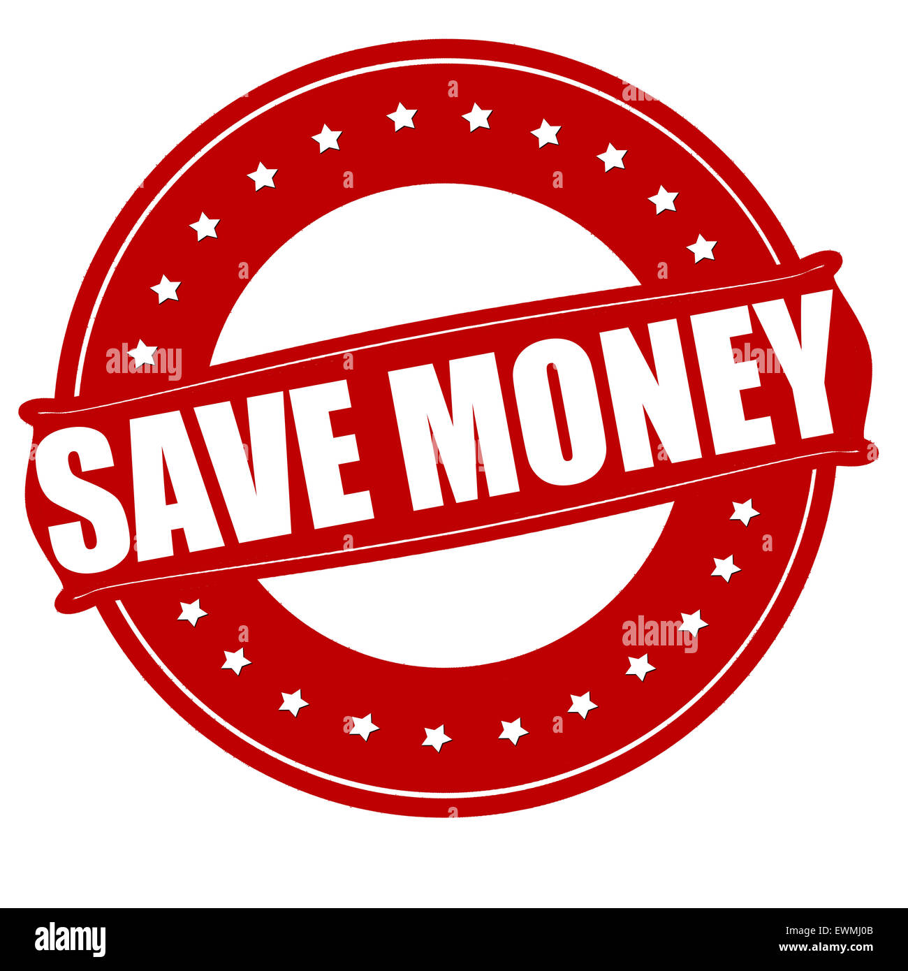 Stamp with text save money inside, illustration Stock Photo - Alamy