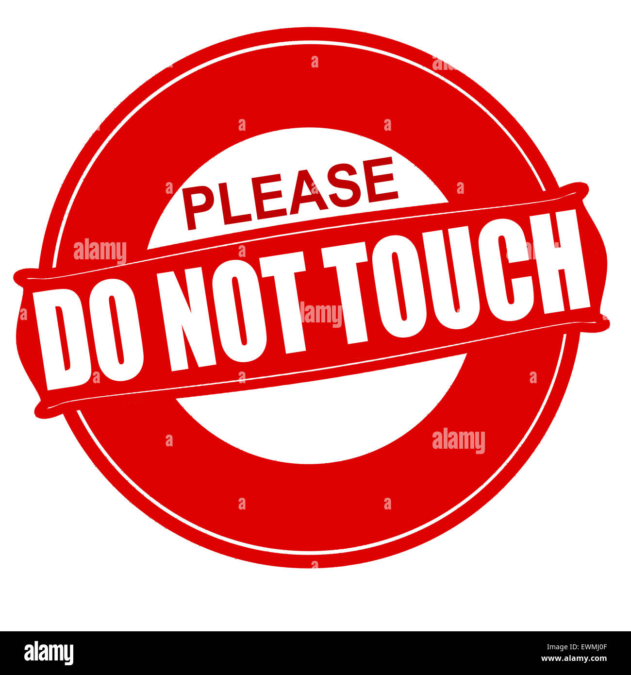 Stamp with text do not touch inside, illustration Stock Photo - Alamy