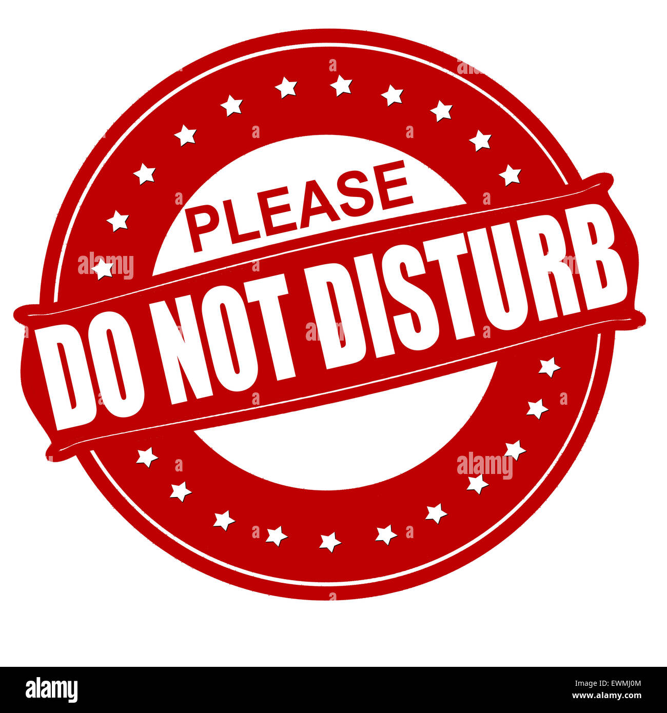 Stamp with text do not disturb inside, illustration Stock Photo - Alamy
