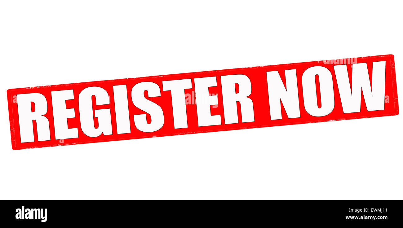 Stamp with text register now inside hi-res stock photography and images ...