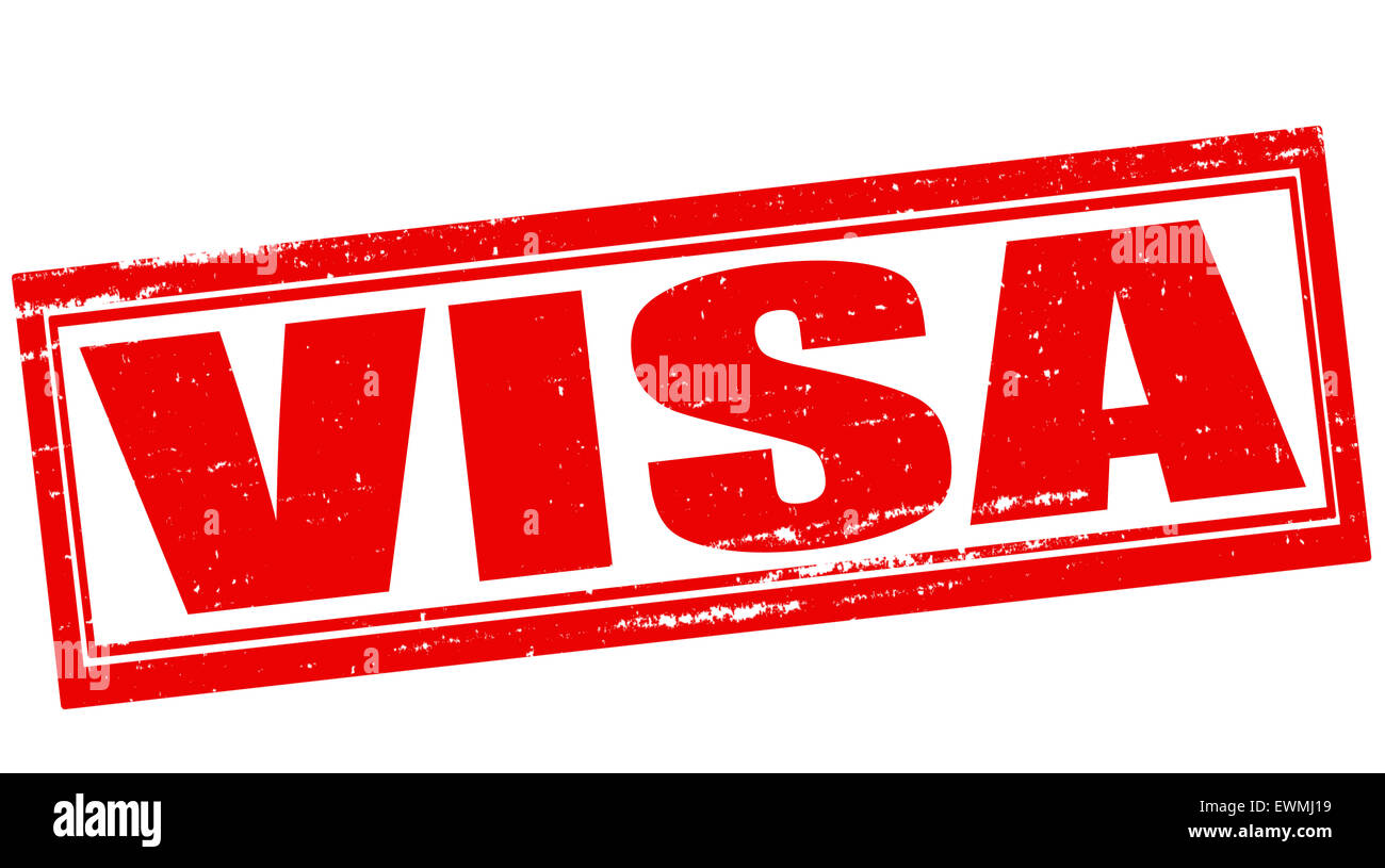 Stamp with word visa inside, illustration Stock Photo - Alamy