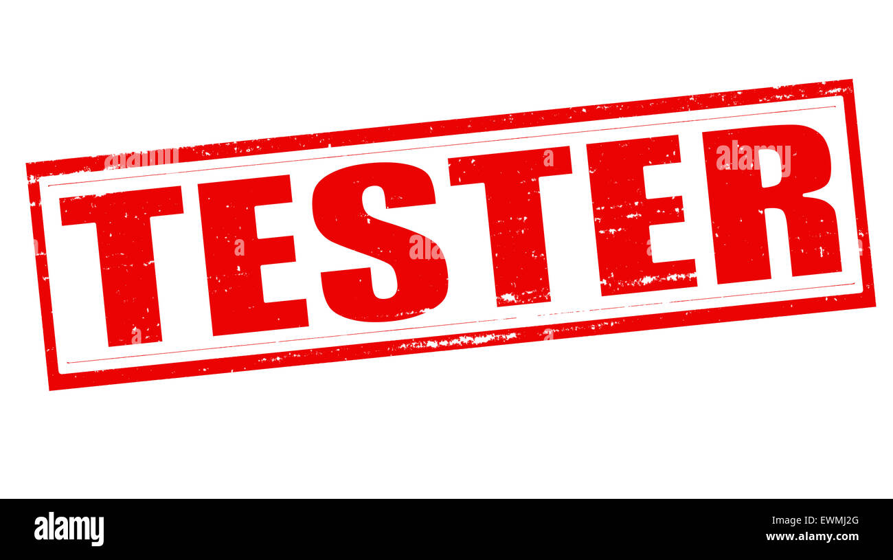 Stamp with word tester inside, illustration Stock Photo - Alamy