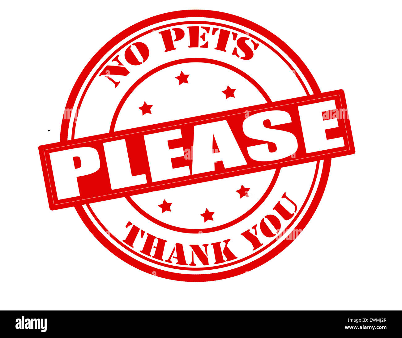 Stamp with text no pets please inside, illustration Stock Photo - Alamy