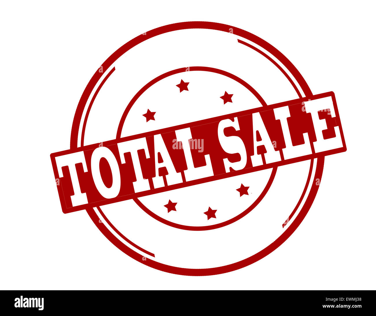 Stamp with text total sale inside, illustration Stock Photo - Alamy