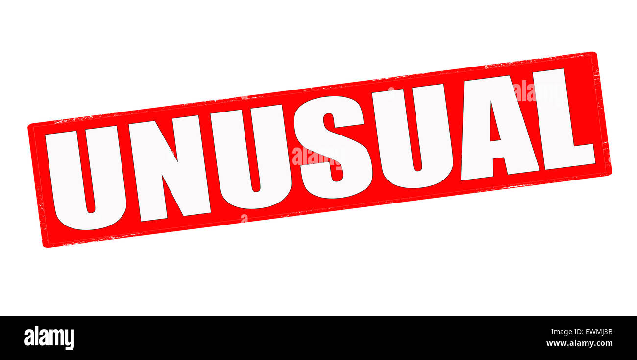 Stamp with word unusual inside, illustration Stock Photo - Alamy