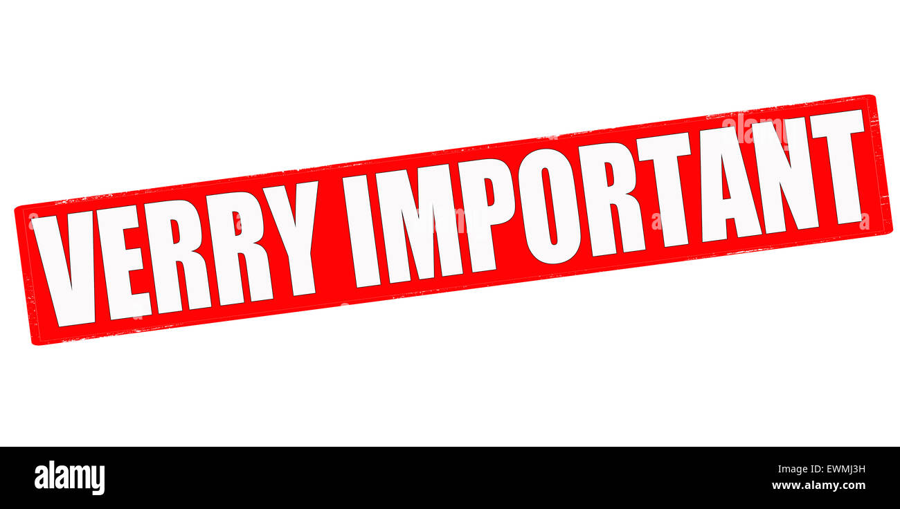 Stamp with text very important inside, illustration Stock Photo - Alamy