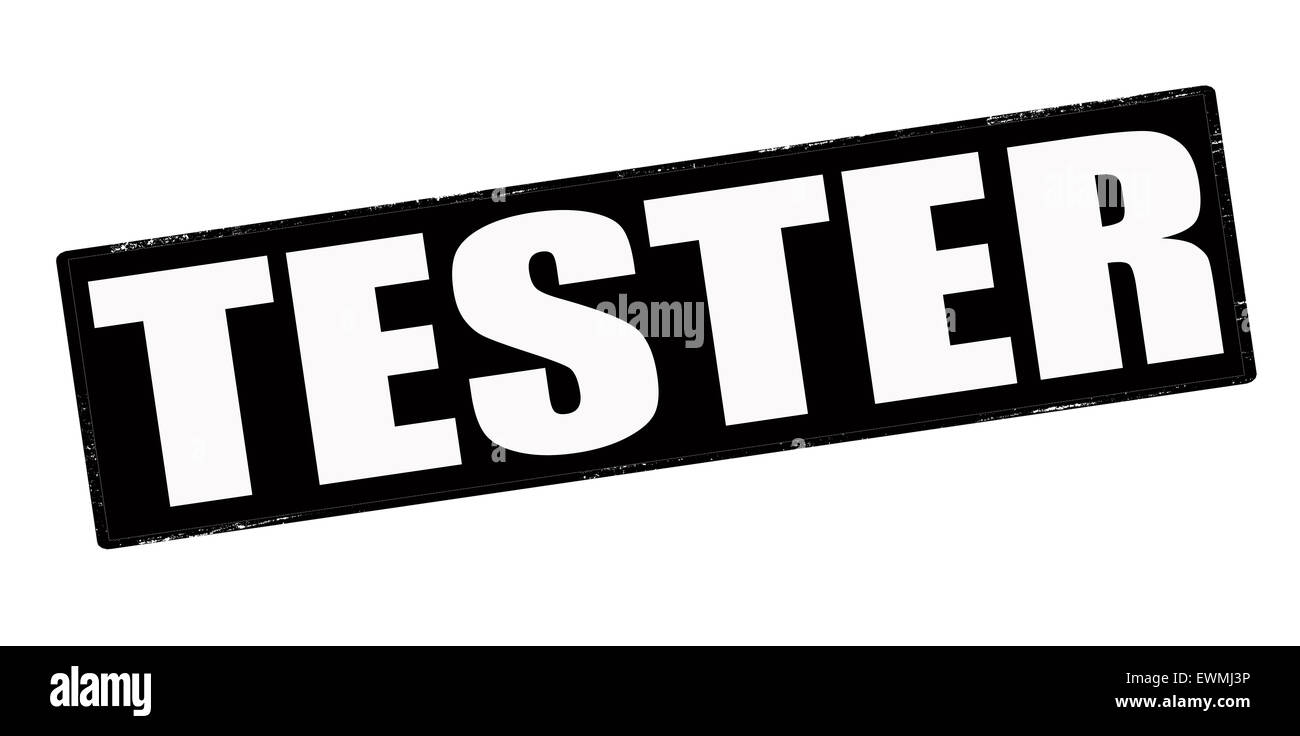 Stamp with word tester inside, illustration Stock Photo - Alamy