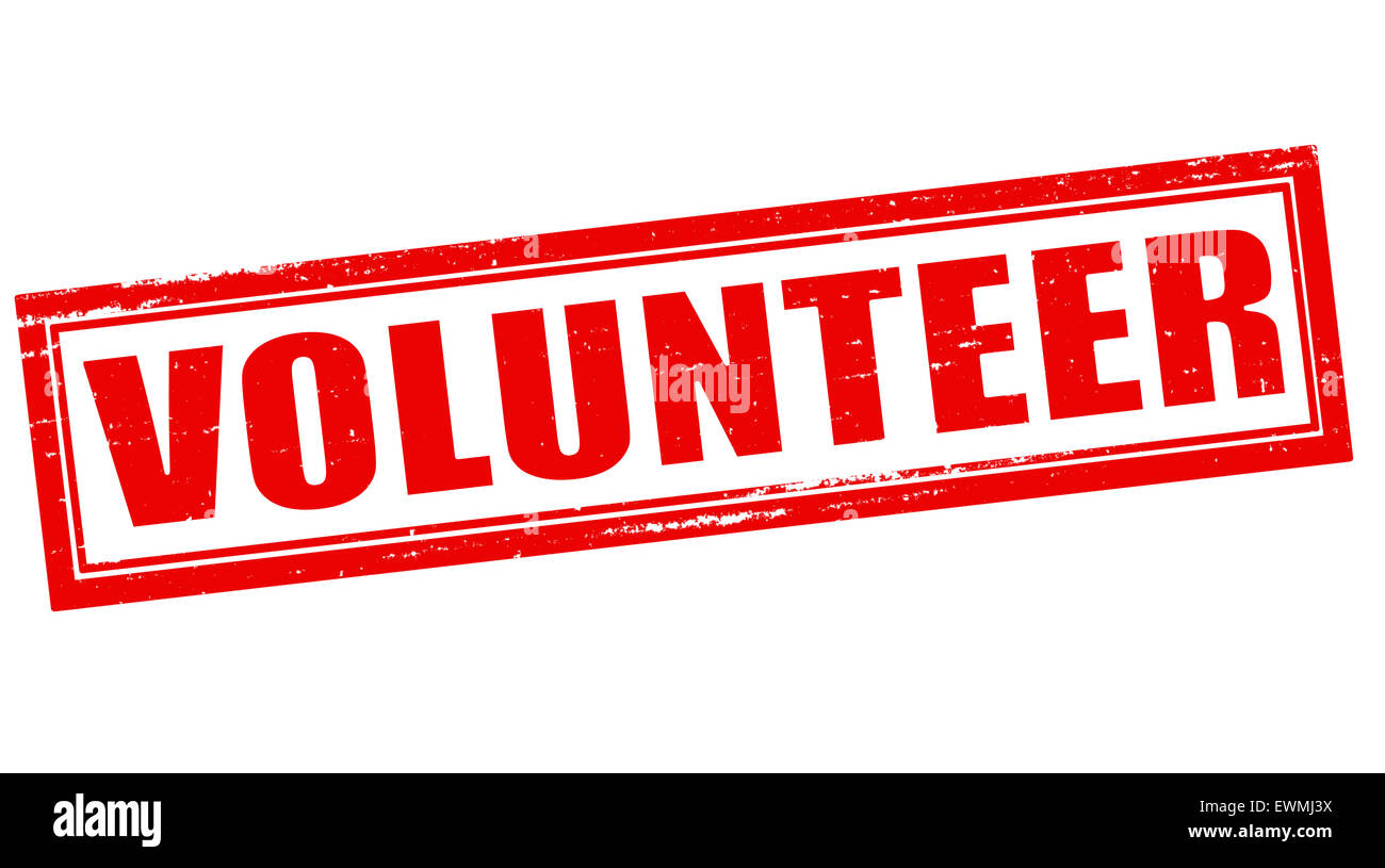 Stamp with word volunteer inside, illustration Stock Photo - Alamy