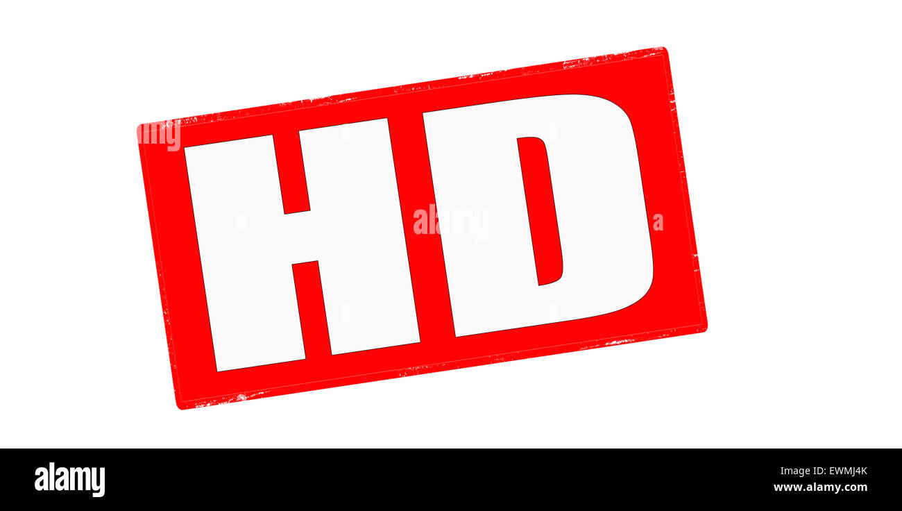 Stamp with text high definition inside, illustration Stock Photo - Alamy