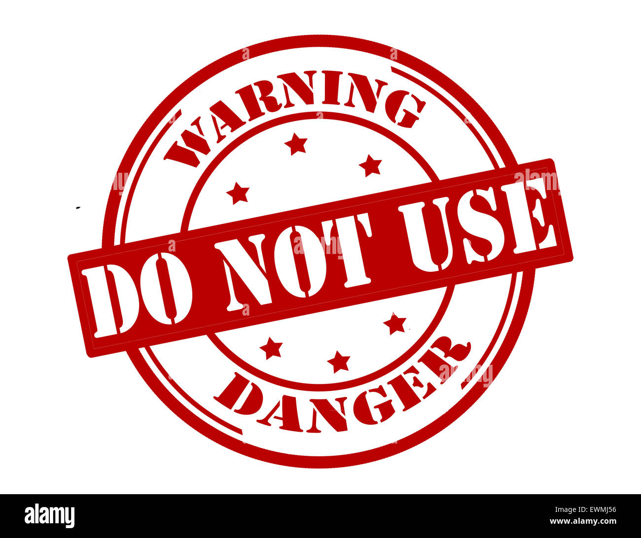 Stamp with text warning do not use inside, illustration Stock Photo - Alamy