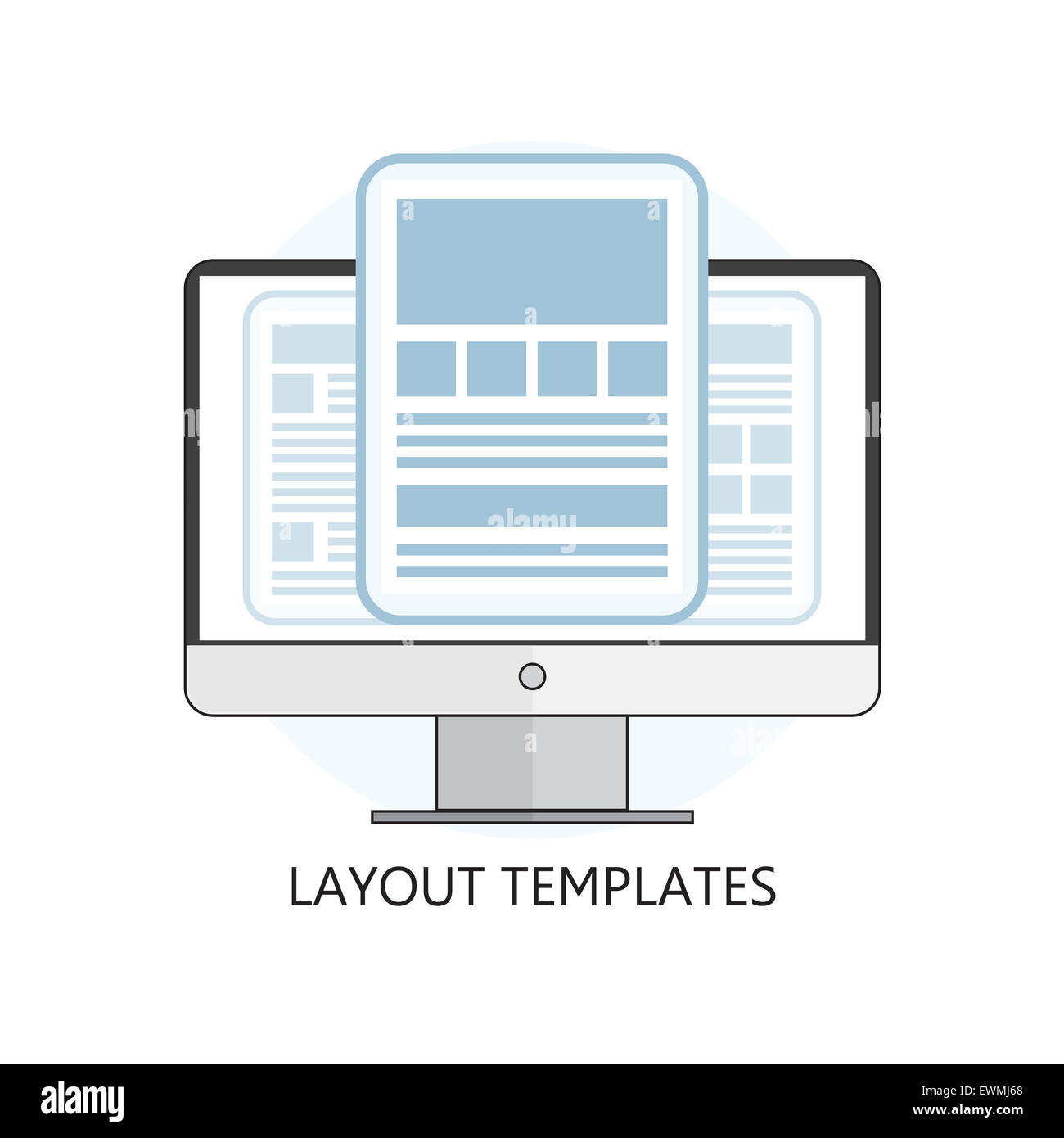Isolated Flat Design Layout Templates Icon Stock Photo - Alamy