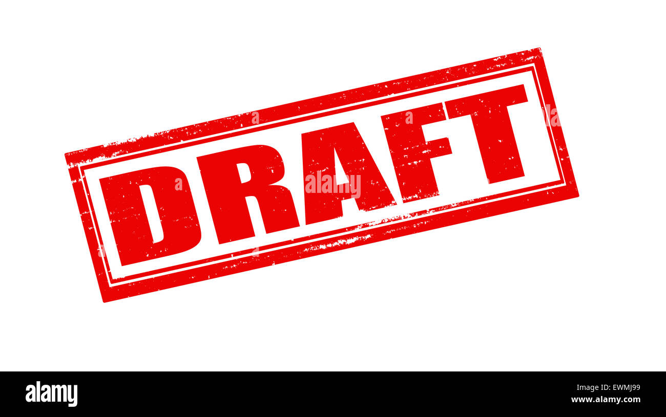 Stamp with word draft inside, illustration Stock Photo - Alamy