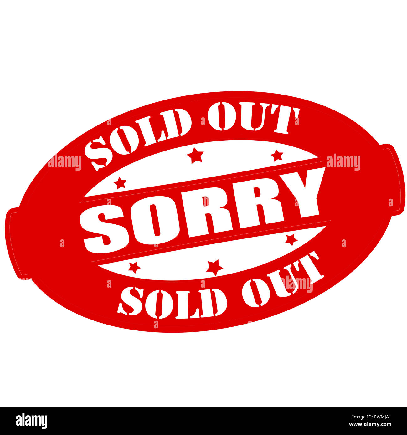 Stamp with text sorry sold out inside, illustration Stock Photo - Alamy
