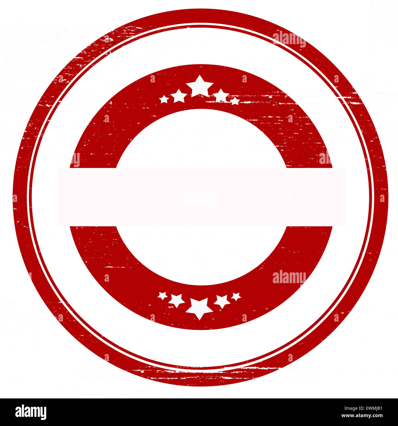 Round red stamp with stars inside, illustration Stock Photo - Alamy