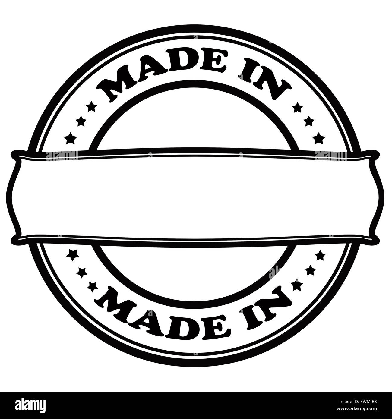 Stamp with text made in inside, illustration Stock Photo - Alamy