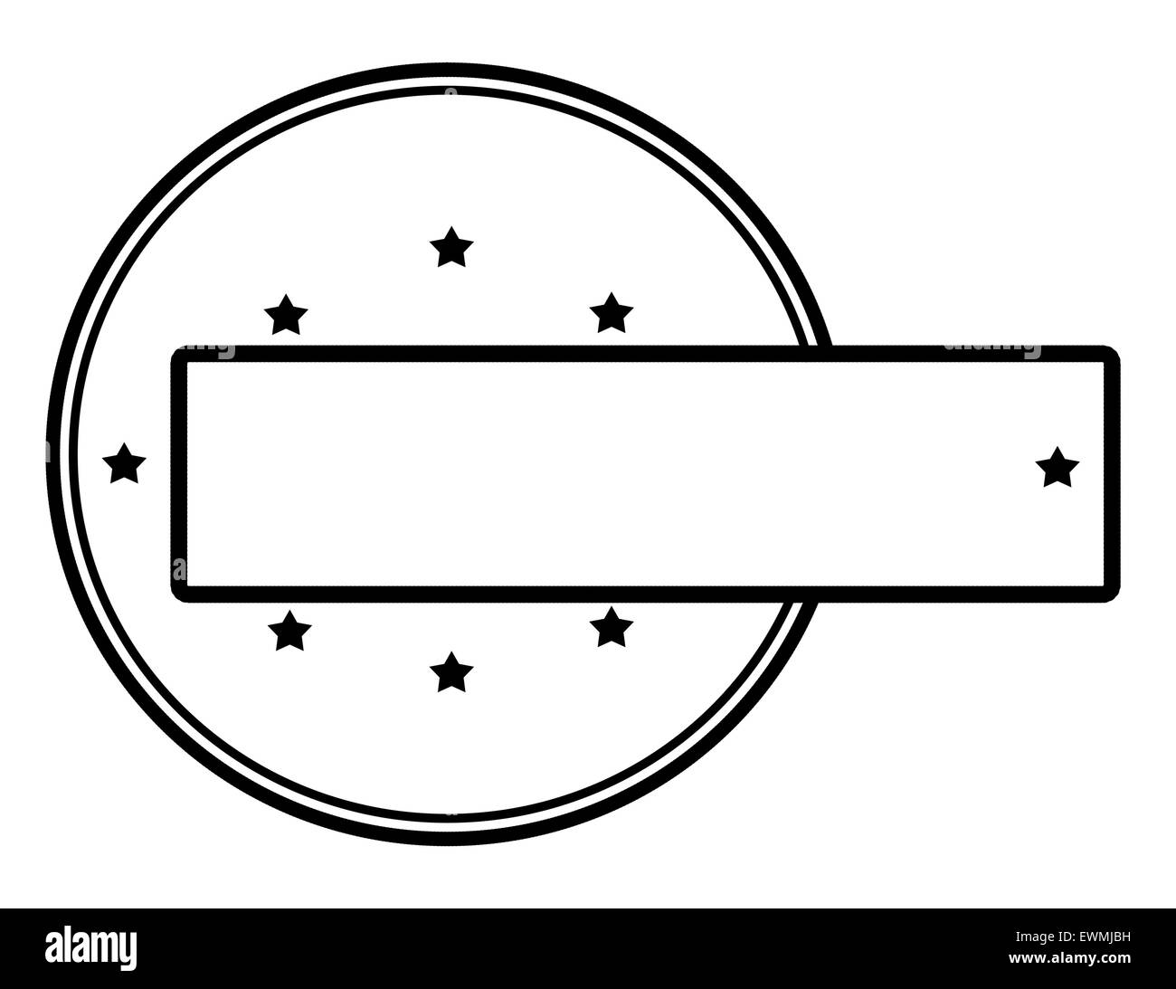Stamp with stars and rectangular Stock Photo - Alamy