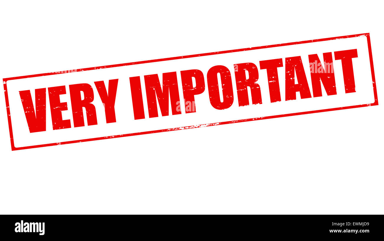Stamp with text very important inside, illustration Stock Photo - Alamy