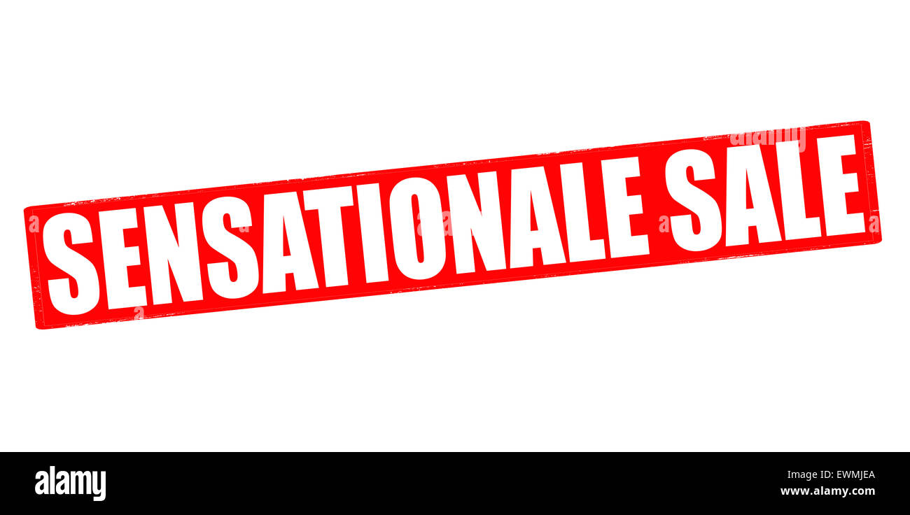 Stamp with text sensational sale inside, illustration Stock Photo - Alamy