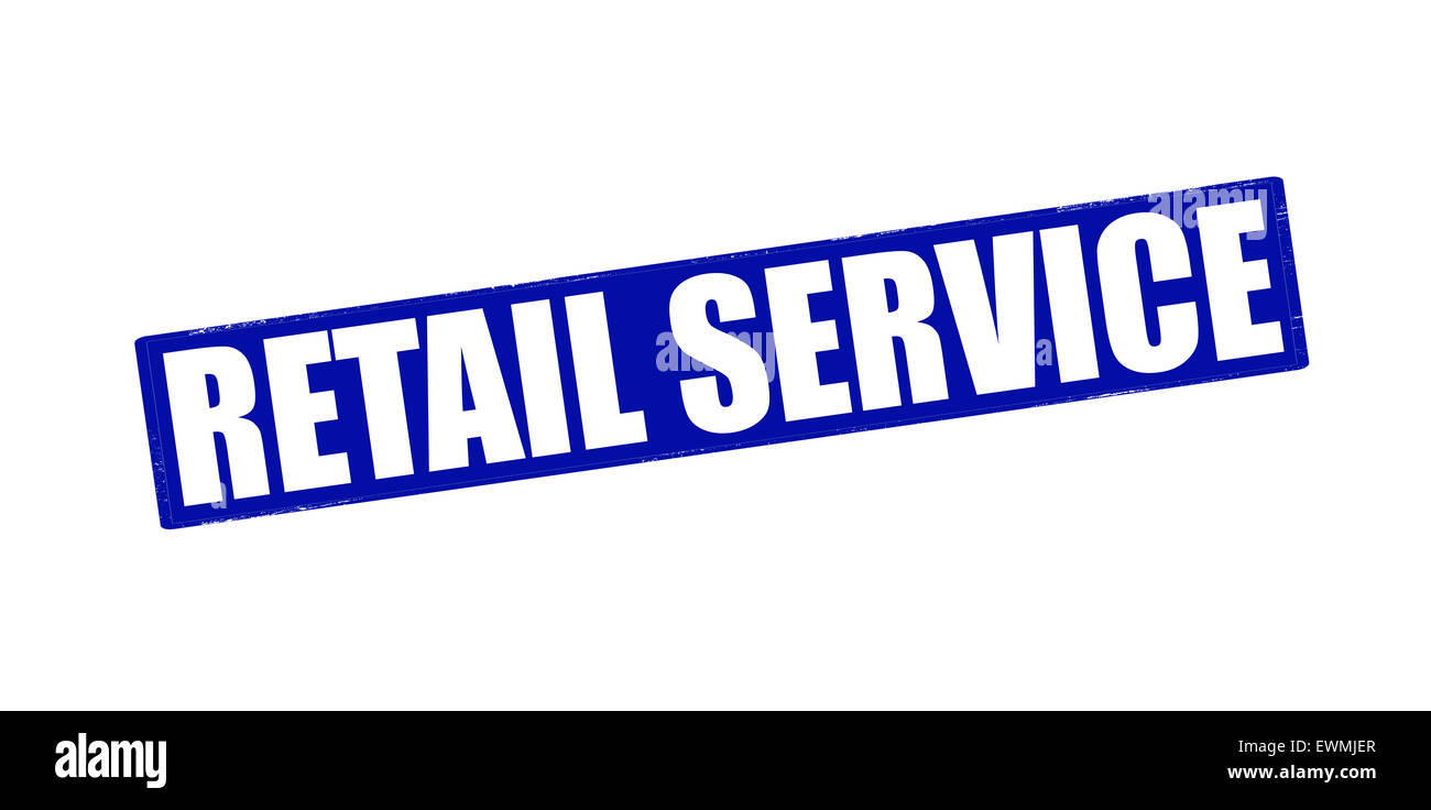 Stamp with text retail service inside, illustration Stock Photo - Alamy