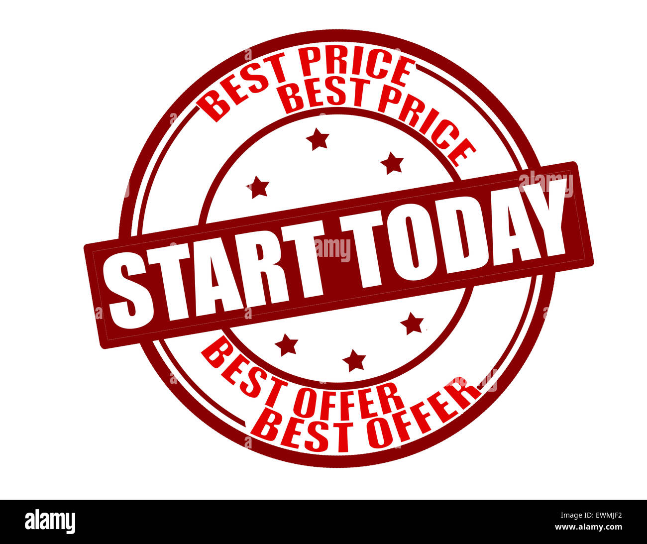 Illustration first price red stamp Cut Out Stock Images & Pictures - Alamy