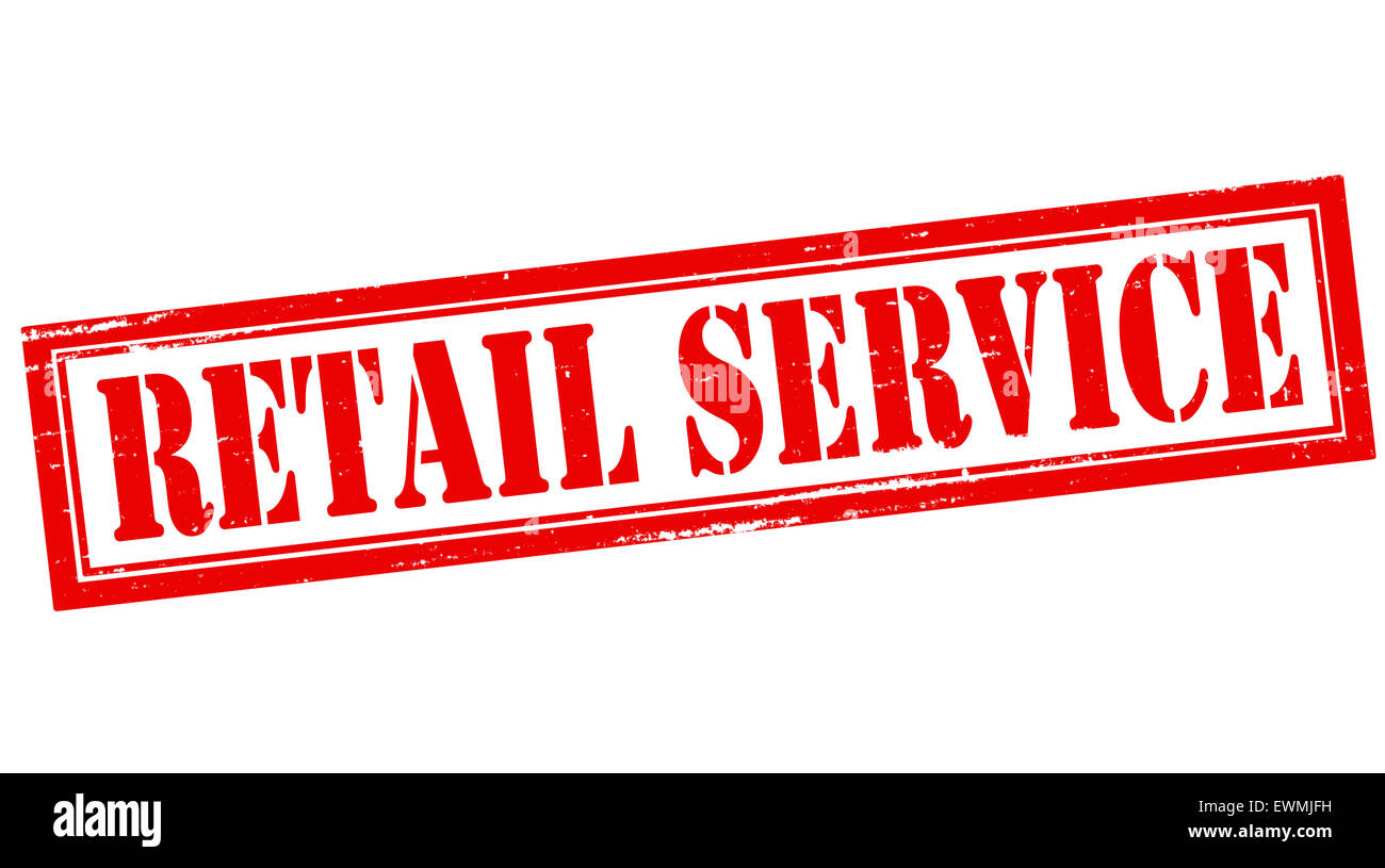 Stamp with text retail service inside, illustration Stock Photo - Alamy
